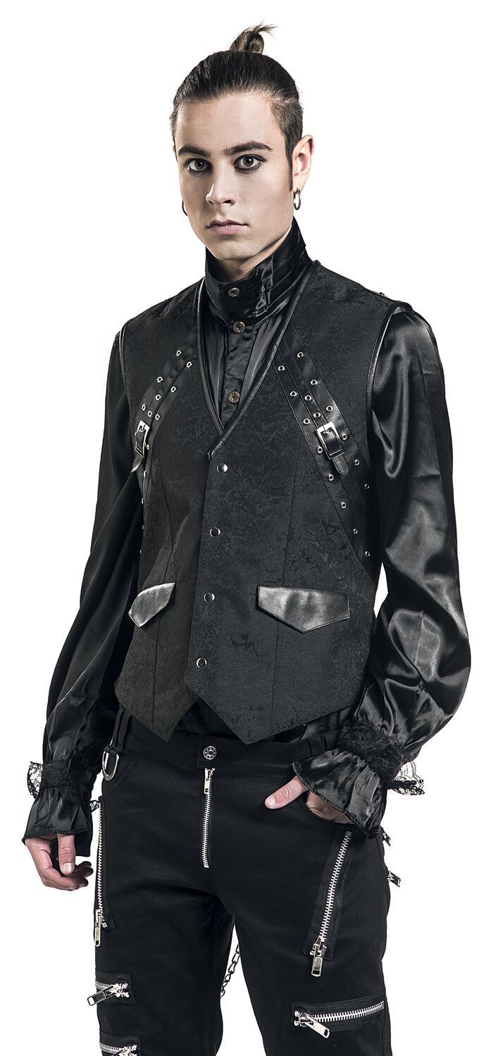 Gothic Men's Waistcoat | Vintage Goth Gilet | EMP
